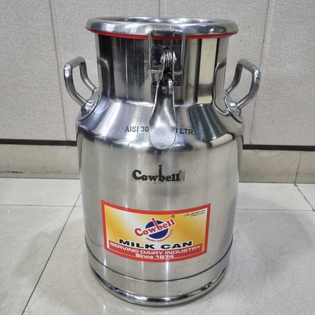 Stainless Steel Milk Can 20 Liter (Locking Type) – Cowbell