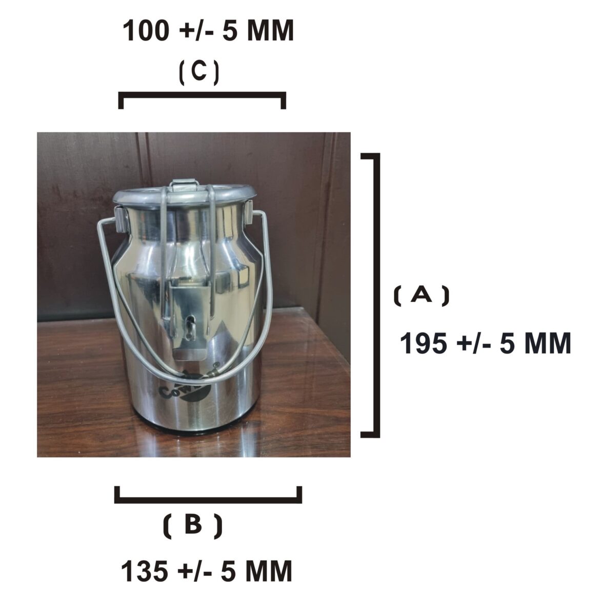 Stainless Steel Milk Can 01 Liter (Locking Type) – Cowbell